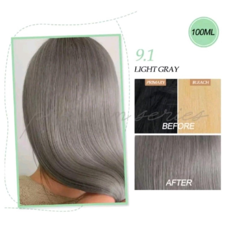 Bremod Hair color 9.1 Light GRAY hair Dye | Shopee Philippines