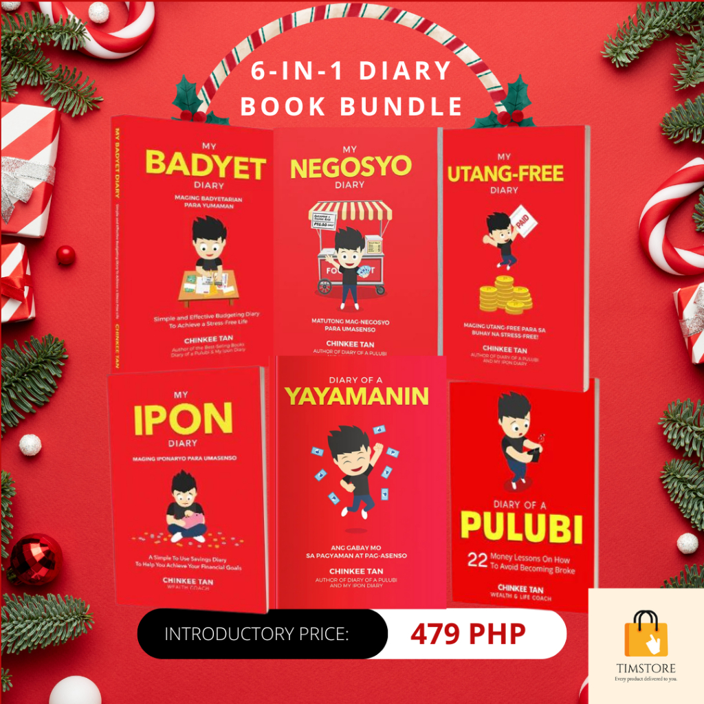 6 in 1 Diary Book Bundle (Ipon Pulubi Utang-Free Badyet Negosyo Yayamanin) Chinkee Tan Books ...