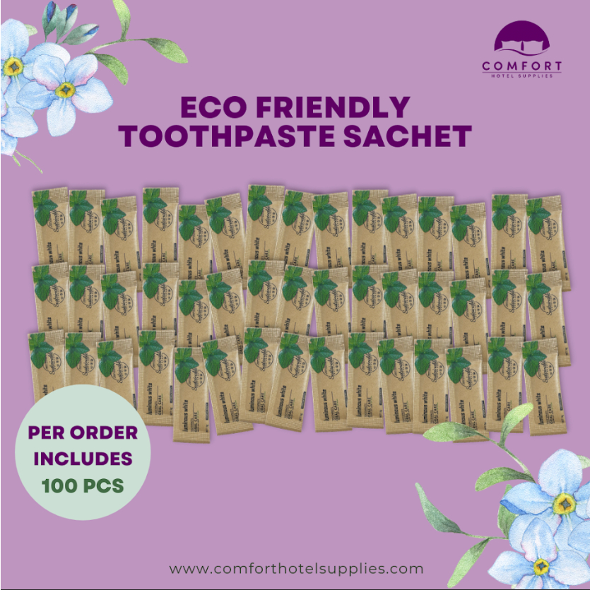 Comfort Hotel Supplies Eco Friendly Toothpaste Sachet 100pcs. for ...
