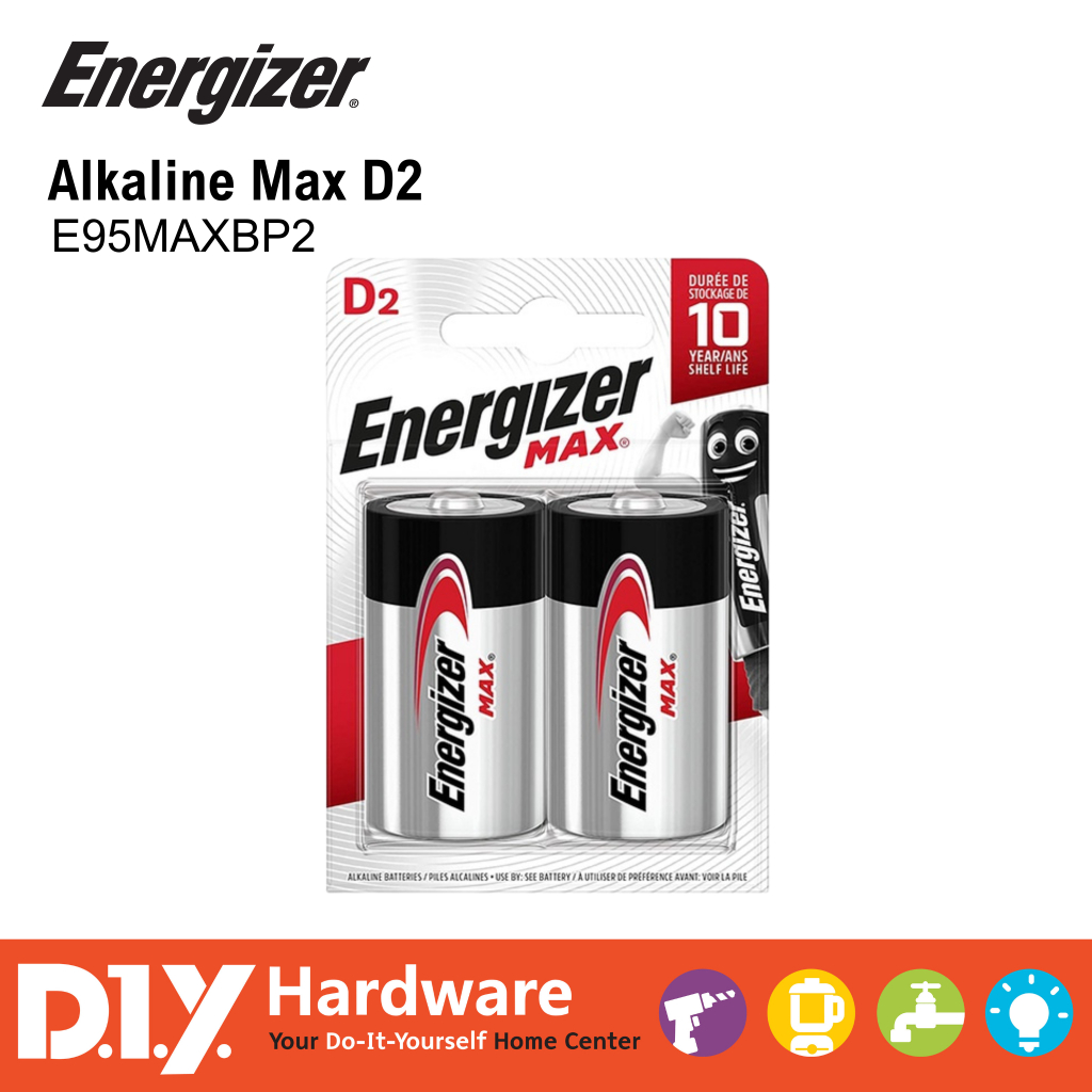 Energizer Max Alkaline D2 Batteries E95MAXBP2 | Shopee Philippines