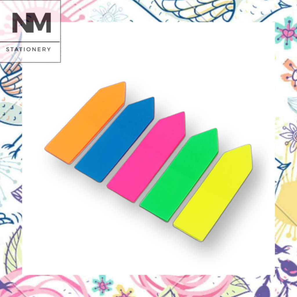 NM Translucent Neon 5in1 & 10in1 Color Index sticky note School Office ...