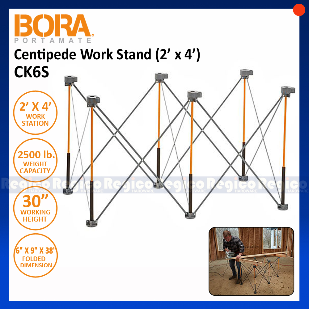 Bora Centipede 2x4 Feet Work Stand and Portable Table Sawhorse Support ...