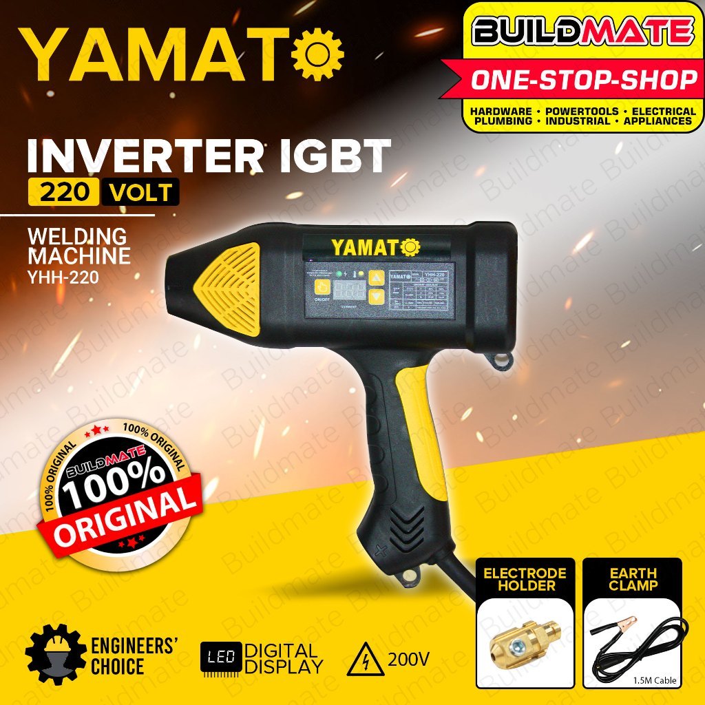 BUILDMATE Yamato JAPAN Portable Inverter Welding Machine Set 200A / 300A / 220V ARC MMA Welder ...