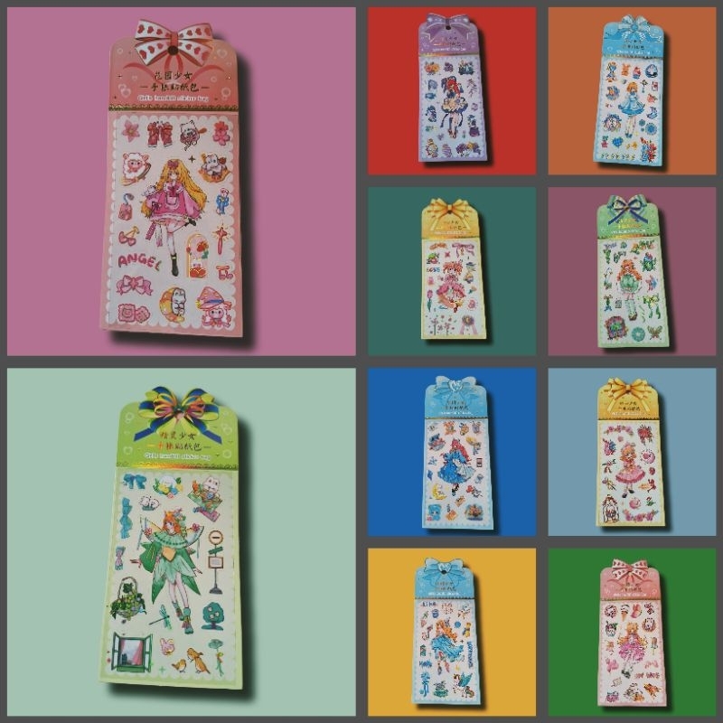 Cute Kawaii girls stickers (1 sheet only) | Shopee Philippines