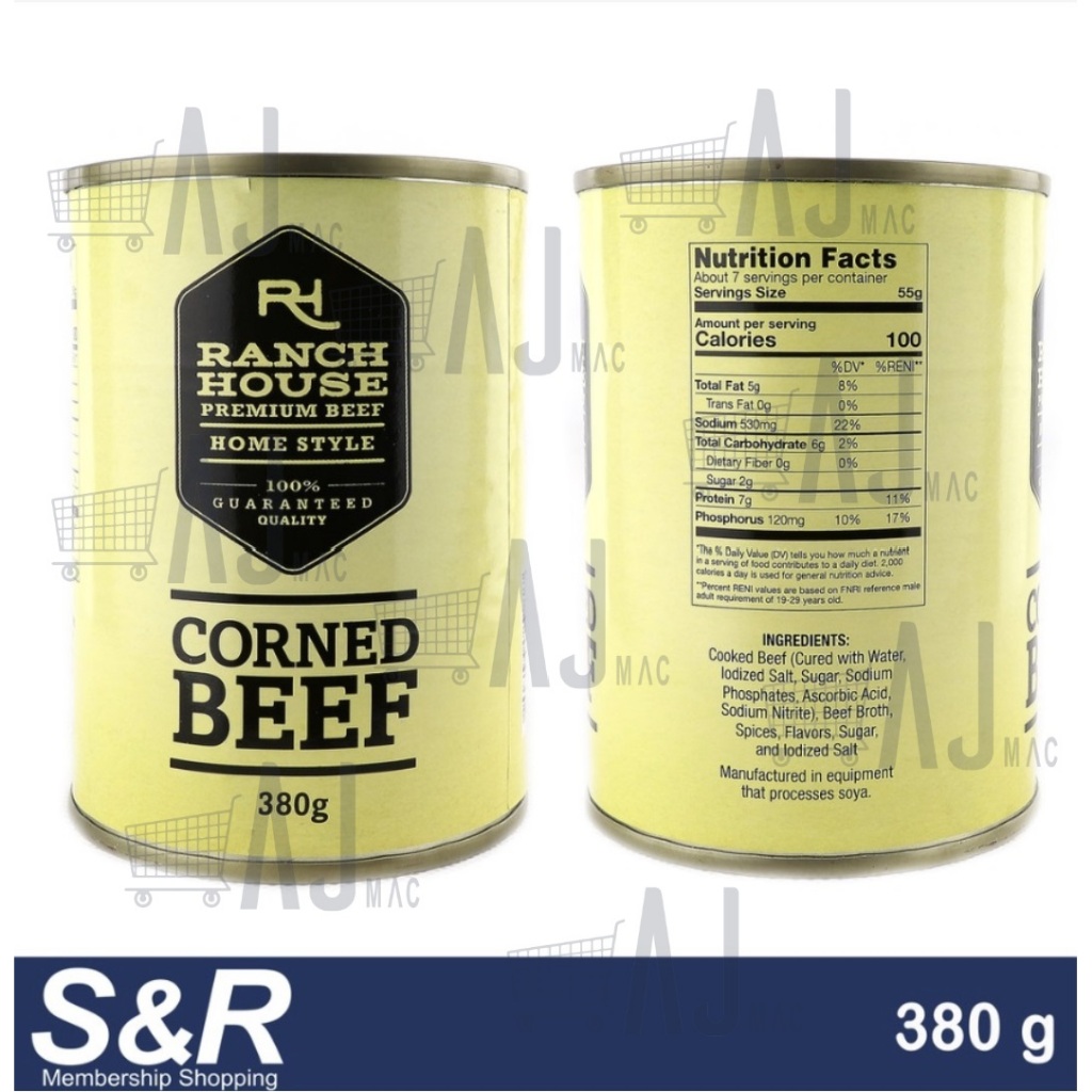 Ranch House Premium Corned Beef Home Style 380g | Shopee Philippines