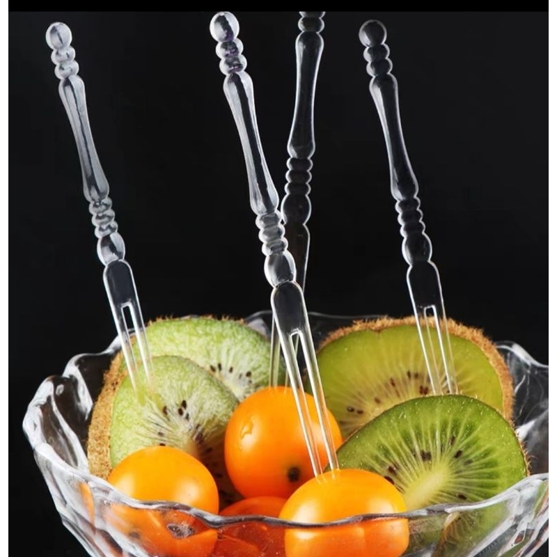 Disposable Plastic Fruit Forks.4 inch(10.5cm) Forks Bistro Cocktail ...