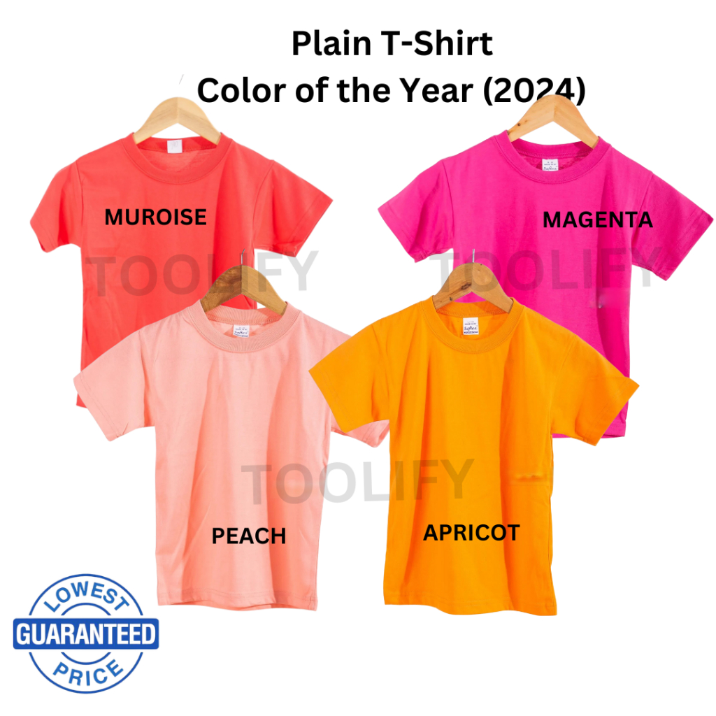 APRICOT | Color of The Year 2024 | Plain T-shirt | COTTON | Shopee ...