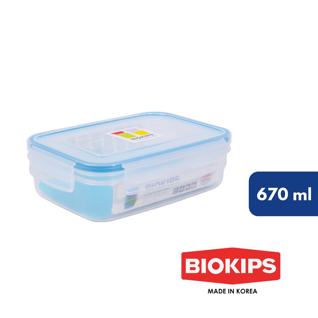 Biokips Rectangular Food Storage Container 670ml Airtight And Leakproof ...