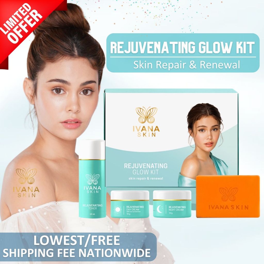 Ivana Skin Rejuvenating Glow Kit Day Night Cream Kojic Soap Toner ...