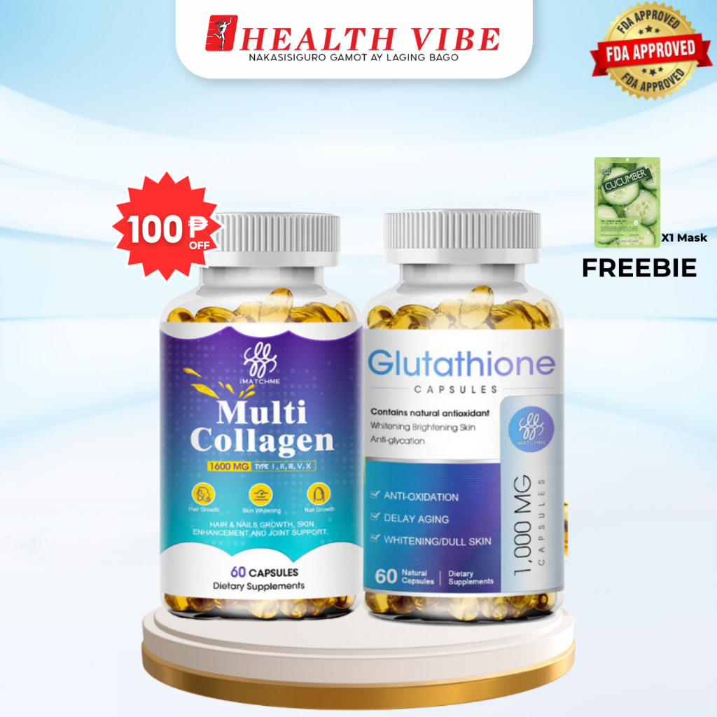 iMATCHME Multi Collagen caps Glutathione, collagen I, II, III, V, X ...