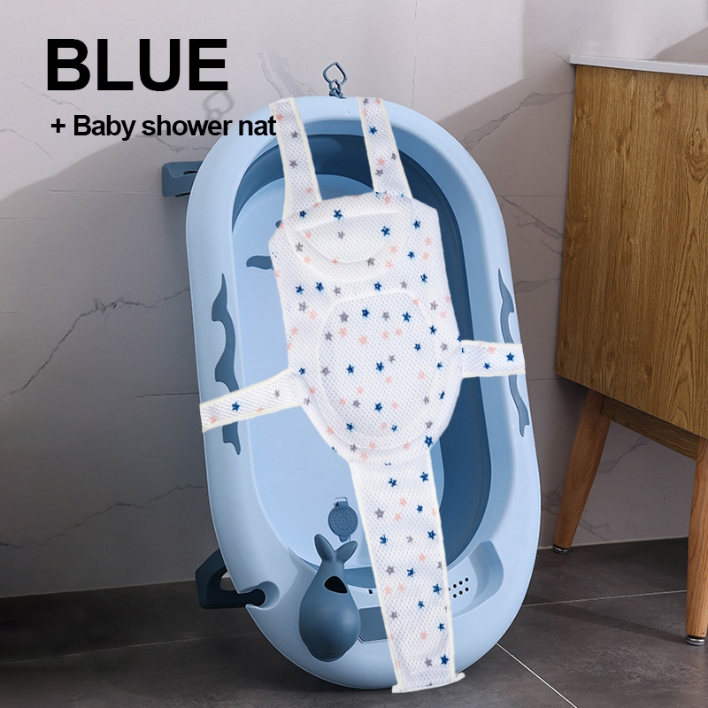 Dolphin Baby Foldable Baby Bath Tub With Net Kids Bathing Tubs Non-Slip ...