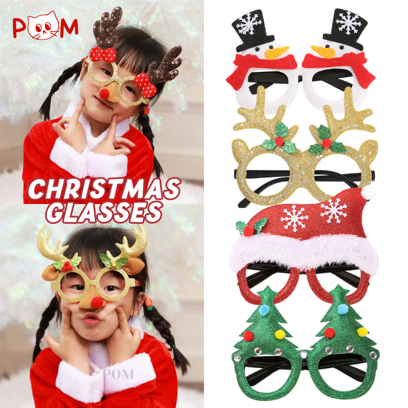 POM Merry Christmas EyeGlasses Costume Eyeglasses Without Lenses for ...