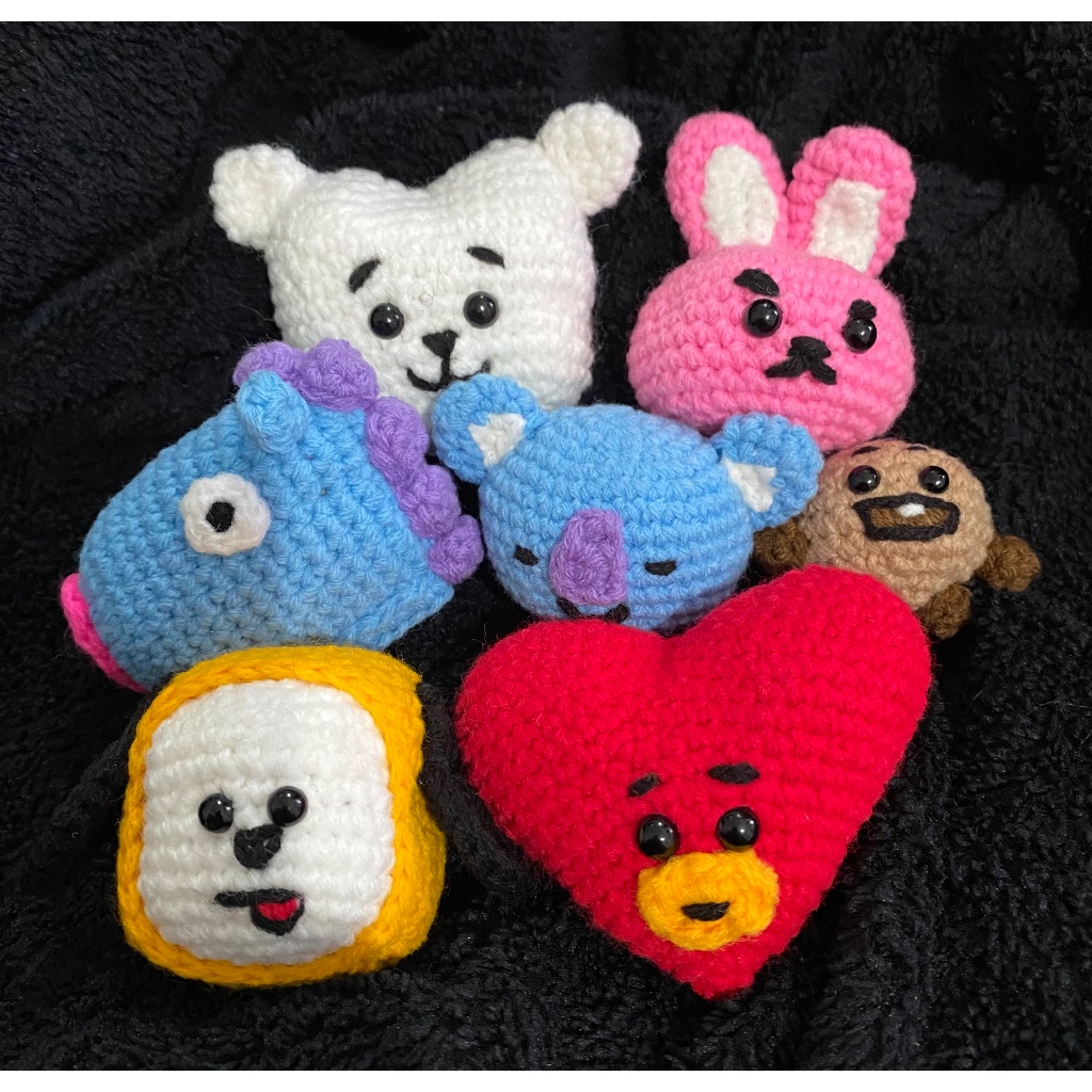 Bts crochet bt21 keychain set | Shopee Philippines
