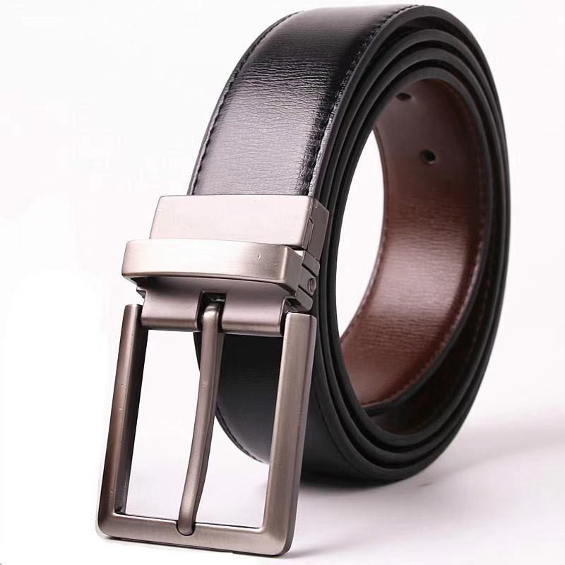 Men's Belts Genuine Pure Leather Reversible Belt | Shopee Philippines