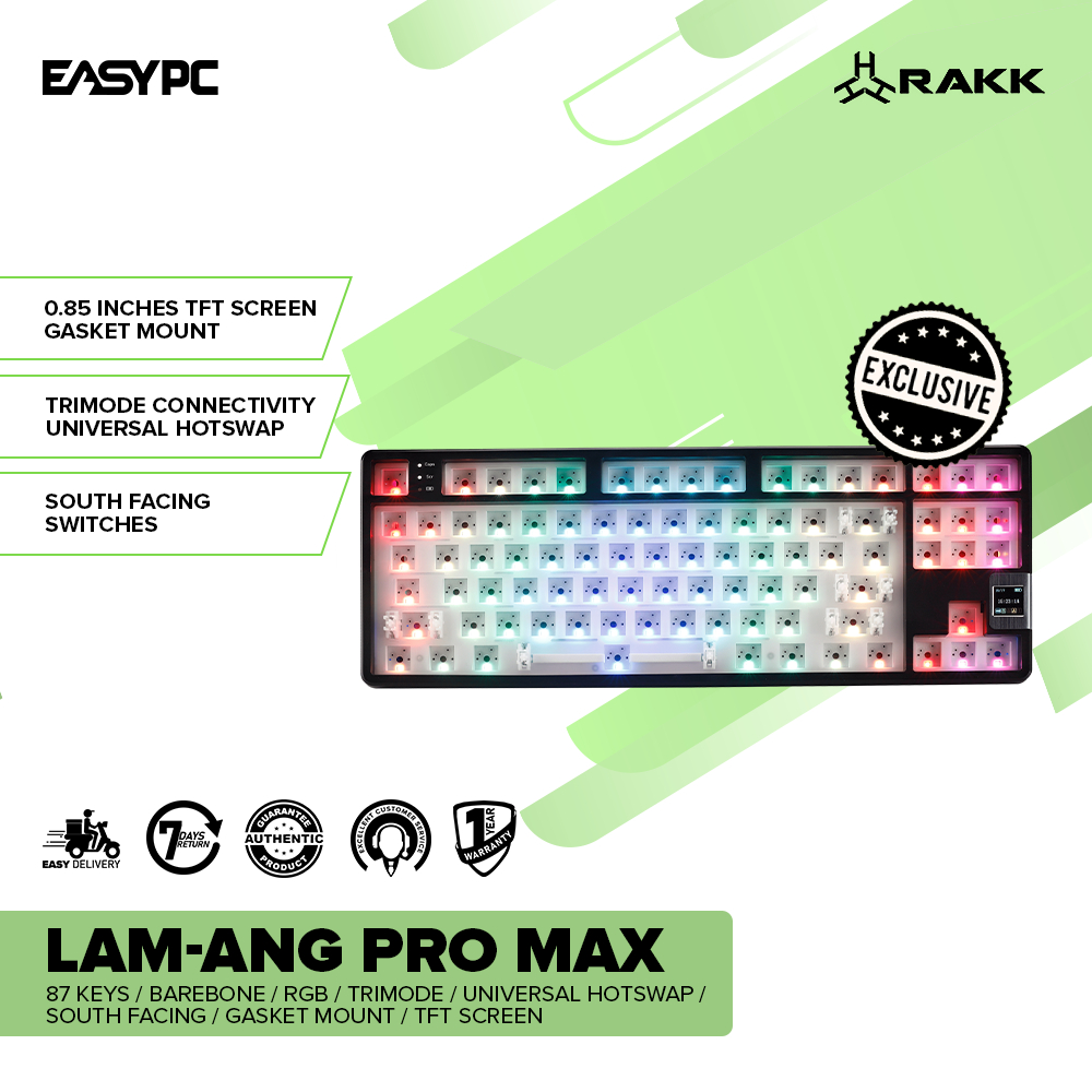 EasyPC| RAKK LAM-ANG PRO MAX Fully Keyboard and Barebone Trimode 87 ...