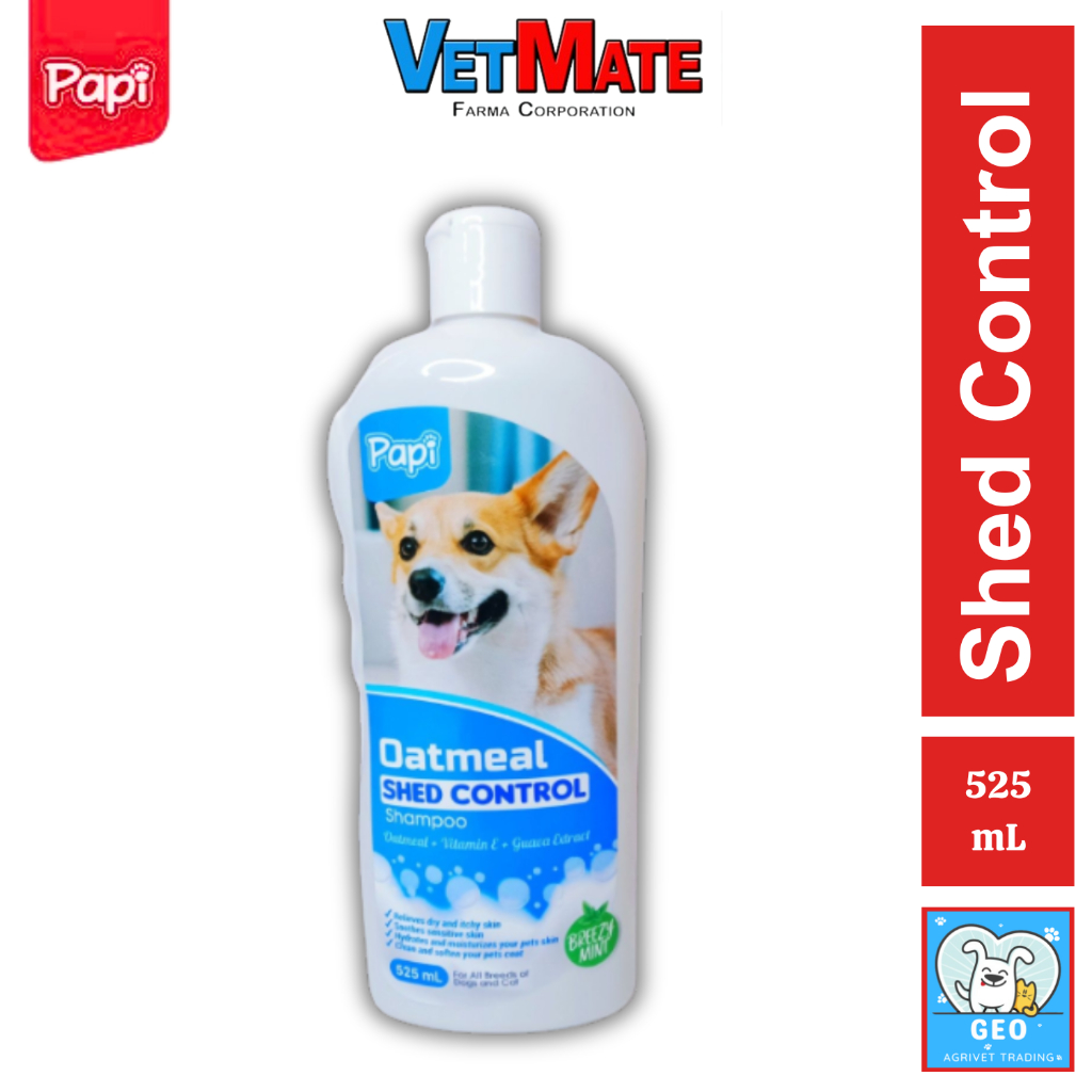 [GEO AGRIVET] 1pc PAPI OATMEAL SHED CONTROL SHAMPOO FOR DOG ( 525 ML ...