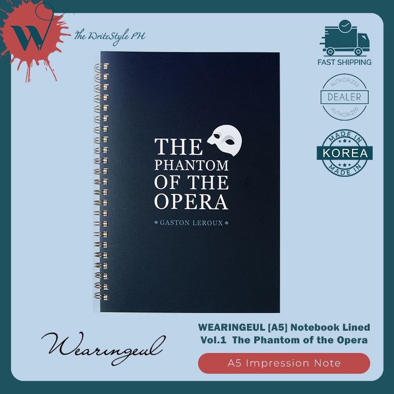 Wearingeul The Phantom of the Opera (A5) Lined Notebook | Shopee ...