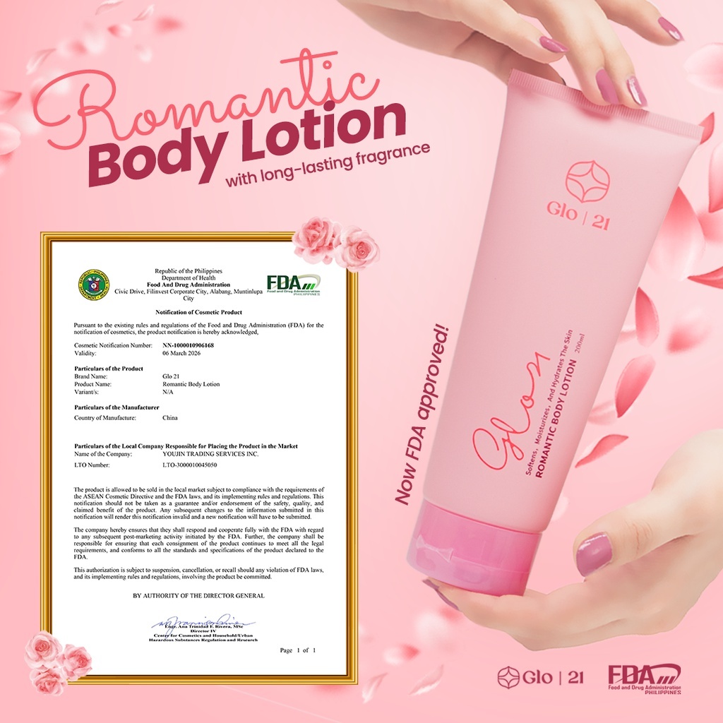 GLO21 Romantic Body Lotion Long-lasting Fragrance Body Lotion ...