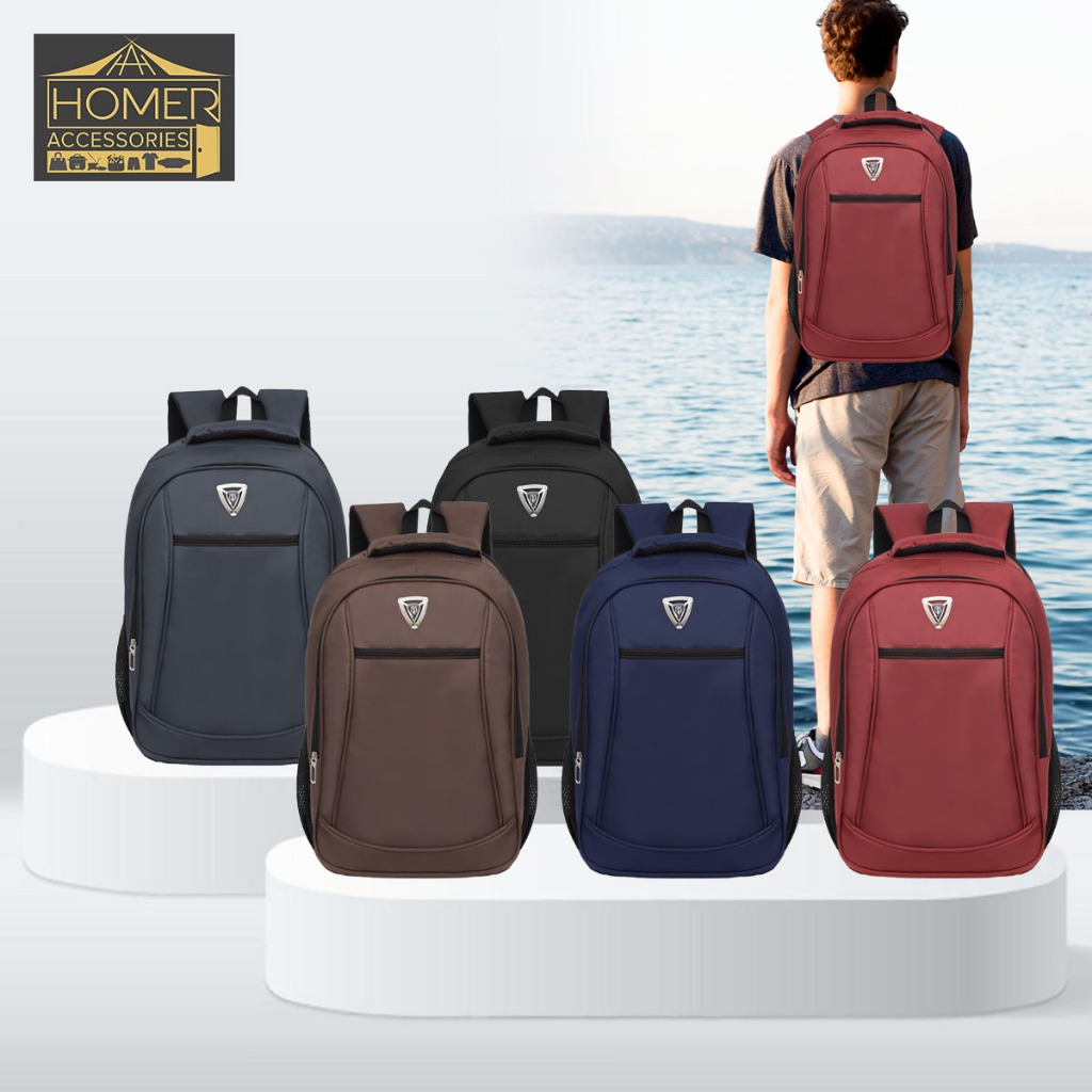 Homer Ogie Large Capacity Nylon Backpack for Men Travel Bag Laptop ...
