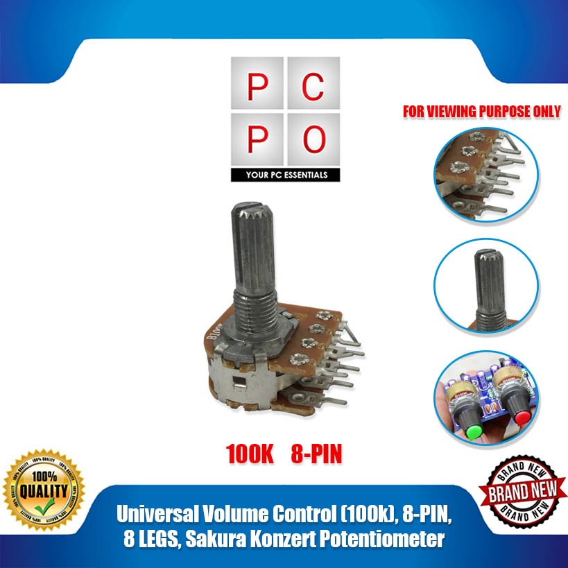 Universal Volume Control (100k), 8-PIN, 8 LEGS, Sakura Konzert ...