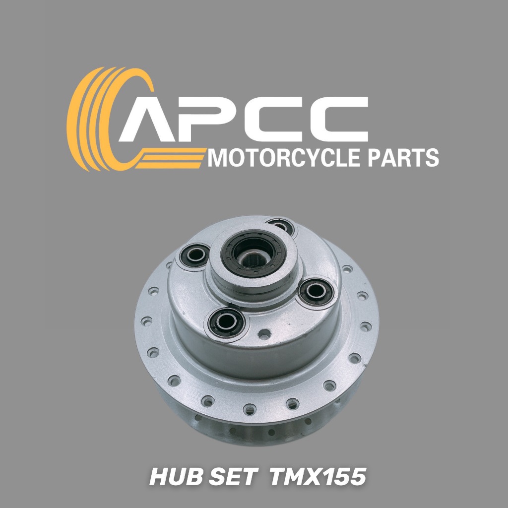 MOTORCYCLE PARTS REAR HUB SET FOR TMX155 SET WITH BEARINGS SPACER（Drum ...