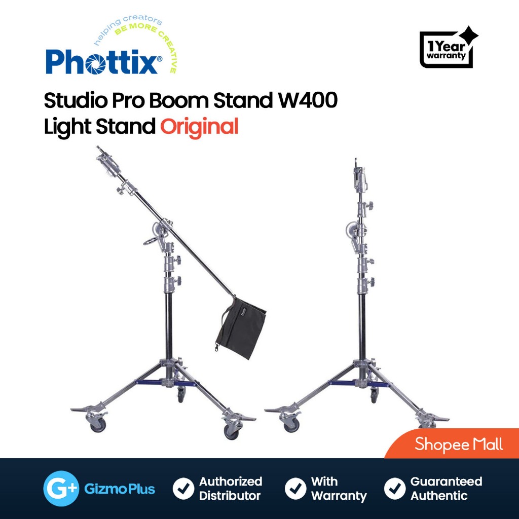 Phottix Studio Pro Boom Stand W400 Light Stand Heavy Duty For Lighting ...