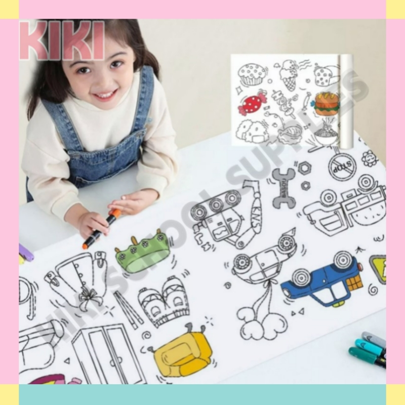 KK Kids Coloring Roll Painting Rolls Drawing Paper Children's Graffiti ...