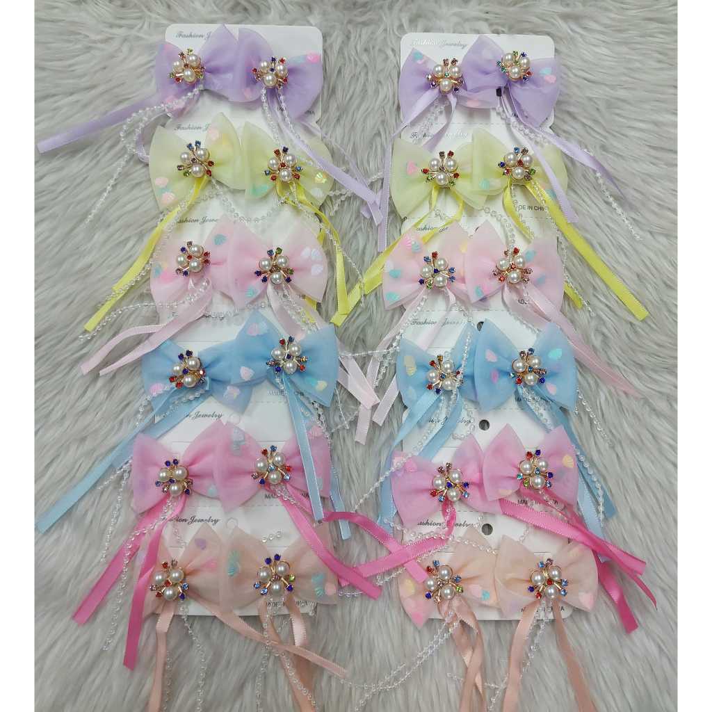 Long Ribbon Hair Clip (1 pair) | Shopee Philippines