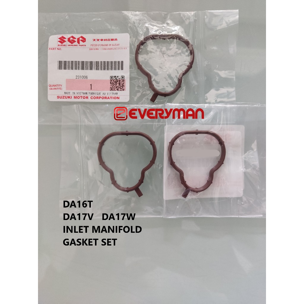 SUZUKI DA16T DA17V DA17W INLET MANIFOLD GASKET SET (SET OF 3) | Shopee Philippines