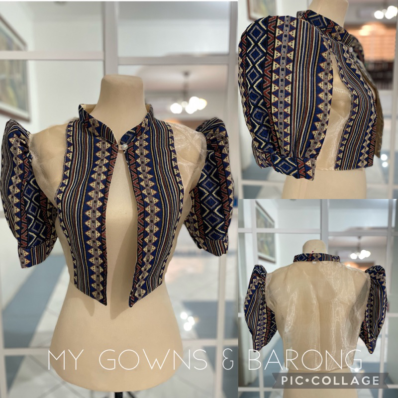 Modern Filipiniana Bolero — Ethnic Design | Shopee Philippines