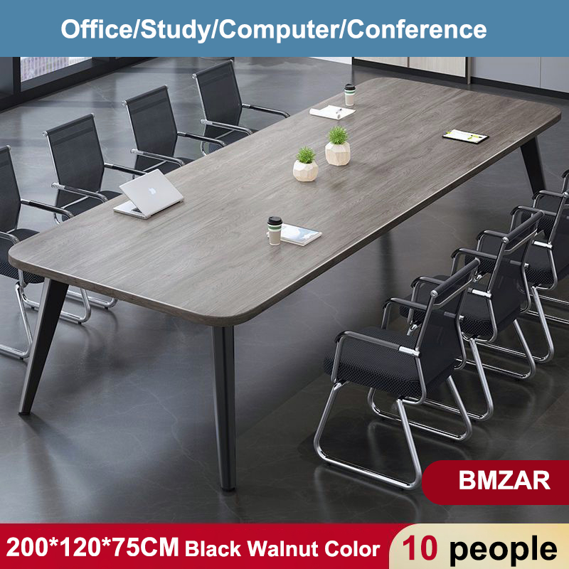 Conference Table 160/180/200CM Steel Wooden Computer Table Study Table ...
