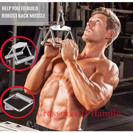 Heavy Duty Metal Double D Bar Row Handle Cable Attachment For Home Gym ...