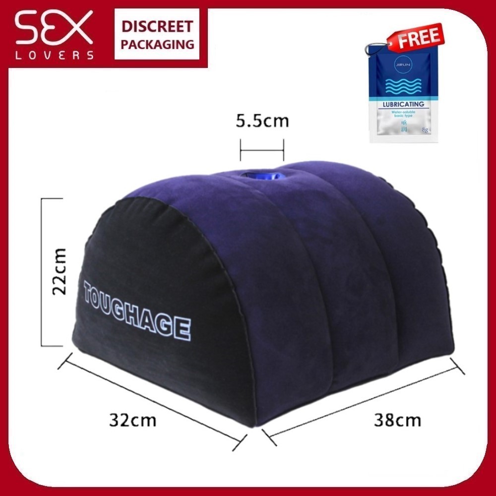 PVC Inflatable Wedge Flocking Sex Pillow Love Position For Adult Couple ...