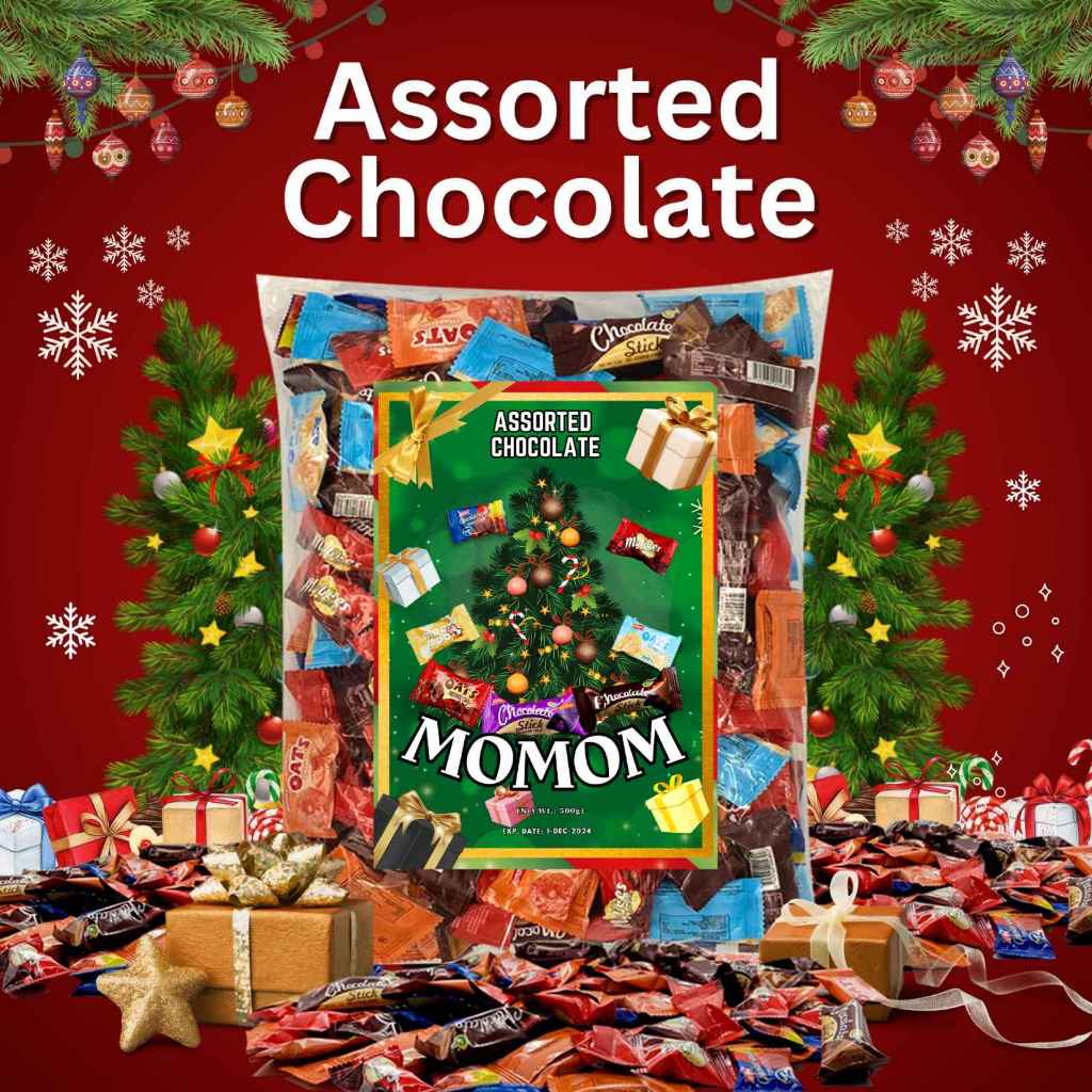 Momom 5 Flavors Assorted Chocolate 500 Grams ( 160 to 180pcs ) | Shopee ...