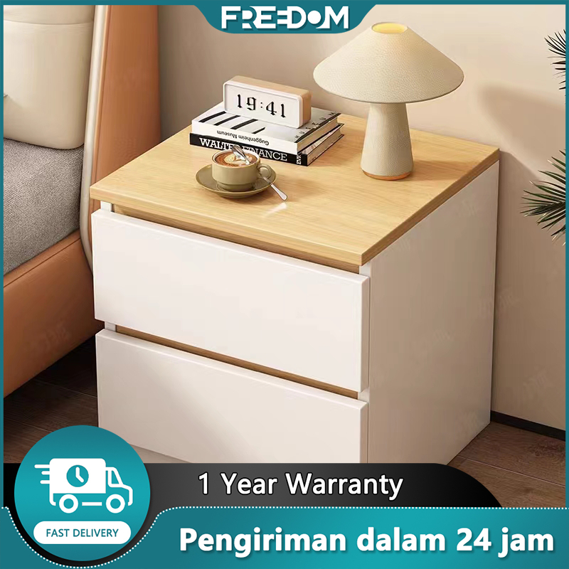 Bedside Table with 2 Drawers Modern Side Desks & Tables Simple Storage ...