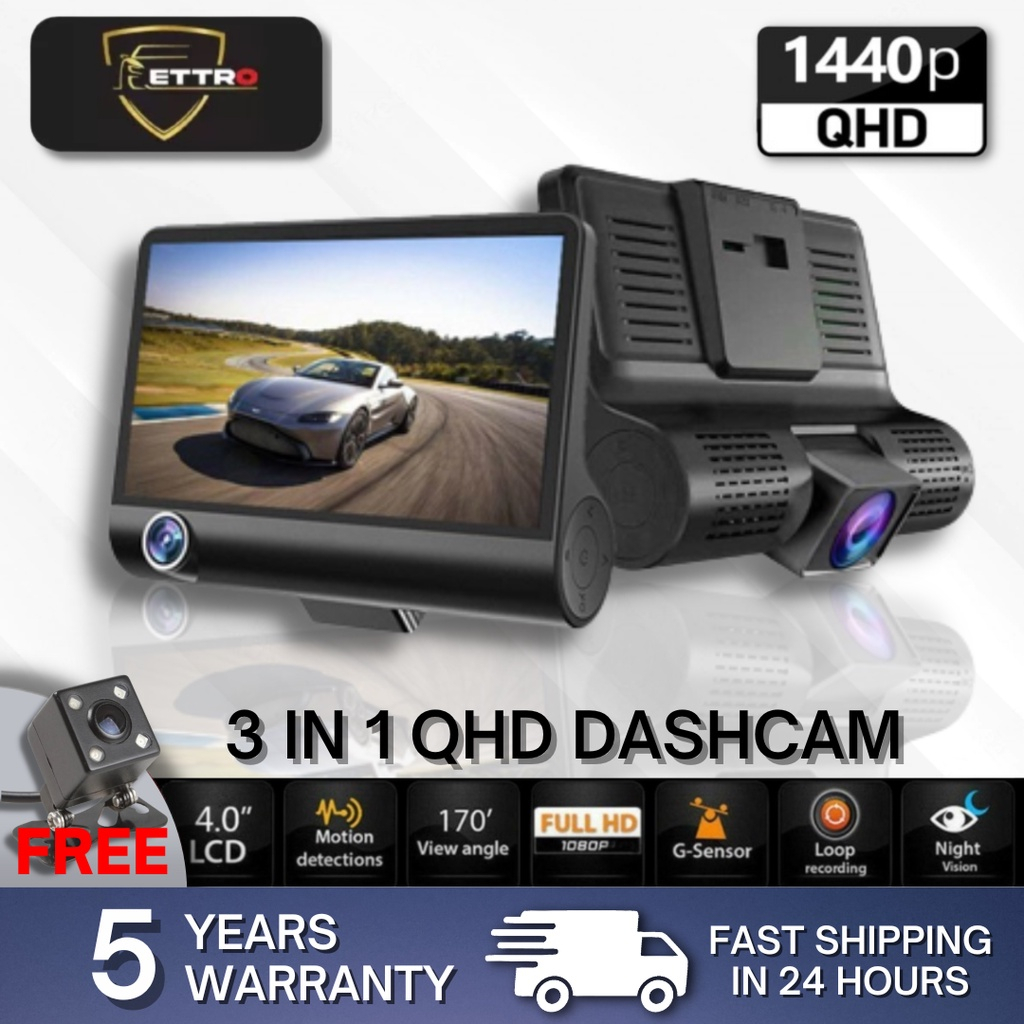 Dash Cam XH202 3 in 1 Car Camera DVR HD 1080P | Shopee Philippines