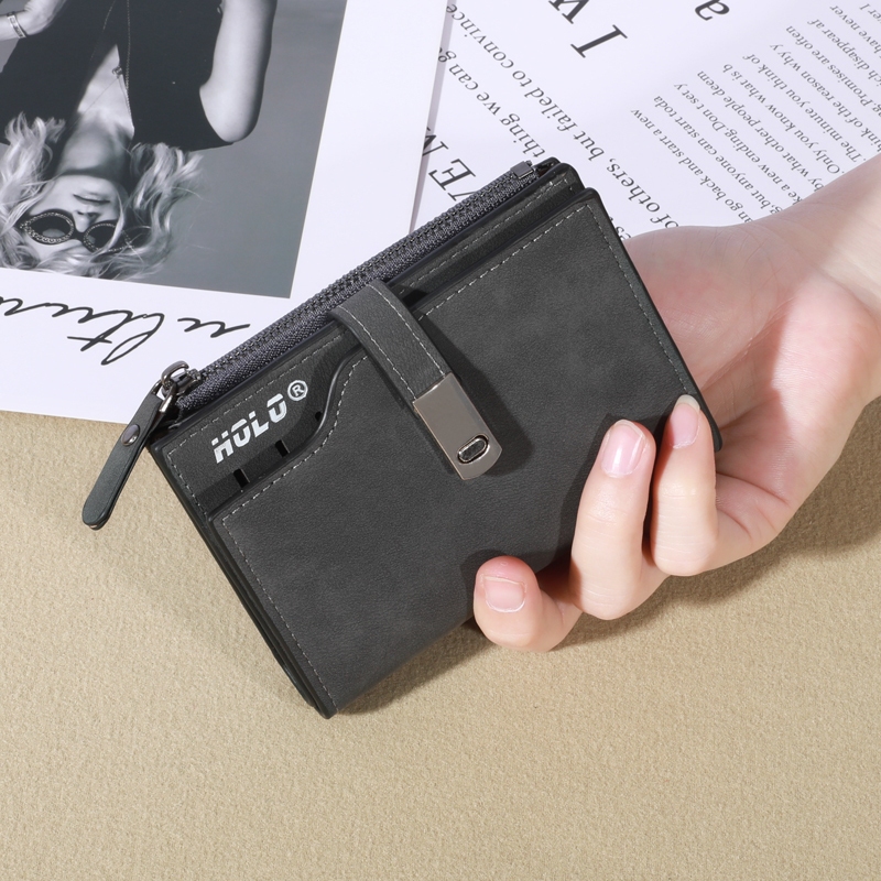 Korean Women Wallets Short Magnetic Buckle Top Quality Card Holder ...