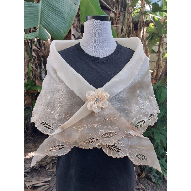 ALAMPAY FILIPINIANA LEAF DESIGN (EMBROIDERED WITH FREE BROOCH INCLUDED ...