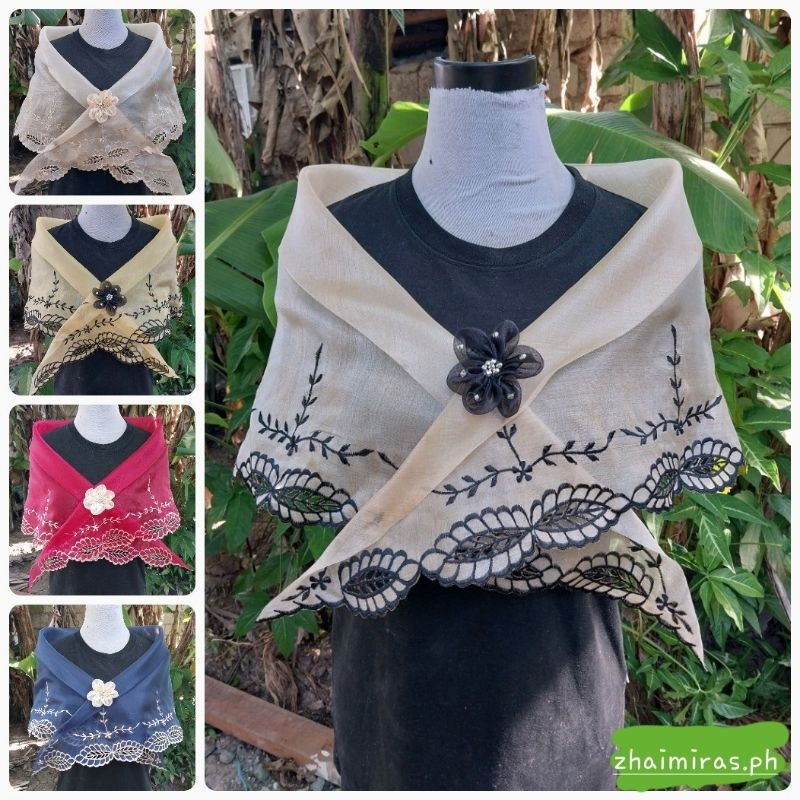 ALAMPAY FILIPINIANA LEAF DESIGN (EMBROIDERED WITH FREE BROOCH INCLUDED ...