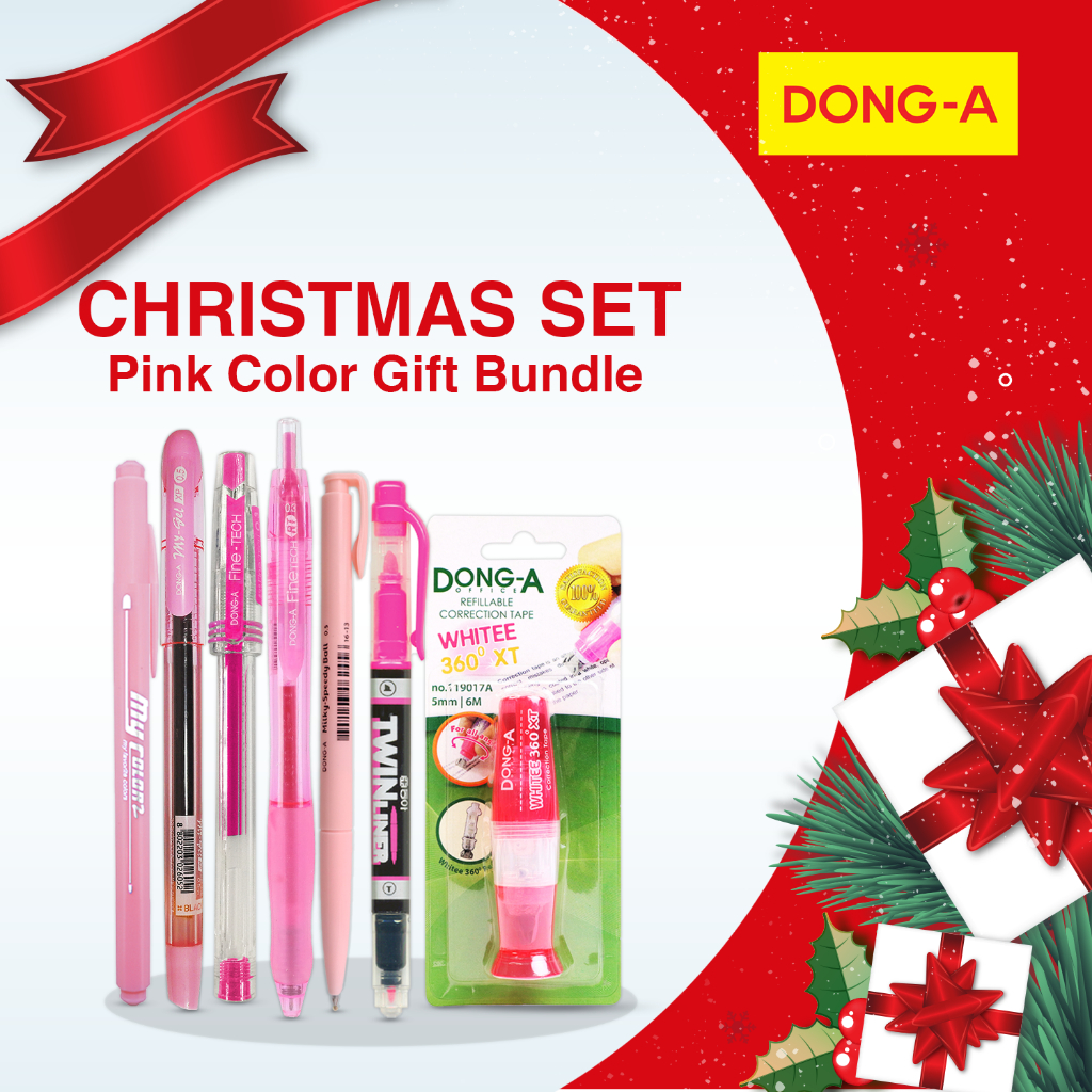 Dong-A Stationery Pink Collection Christmas Gift Set | Shopee Philippines