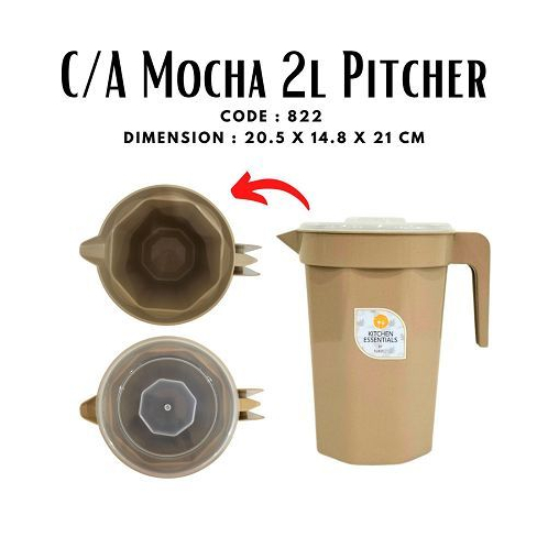 822 MOCHA PITCHER/MOCHA COLORED PITCHER/PITSEL/PLASTIC COLORED PITCHER ...