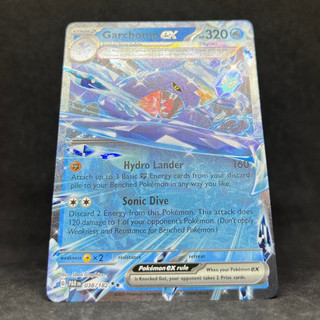 Pokemon TCG Garchomp ex Ultra Rare 038/182 2023 Scarlet & Violet ...
