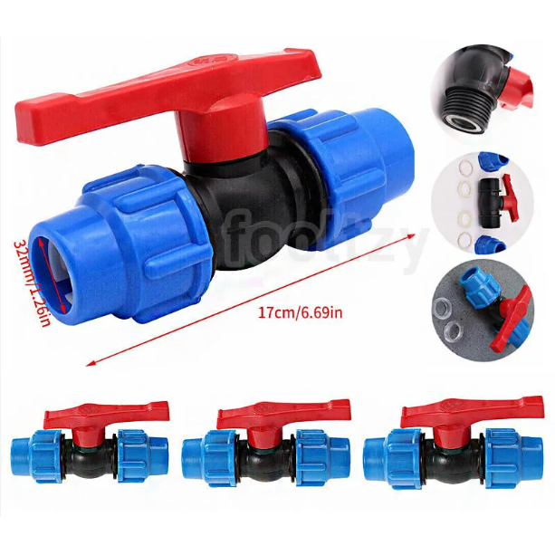 HEAVY DUTY PE Compression Ball Valve 1/2, 3/4, 1 PE Ball Valve | Shopee ...