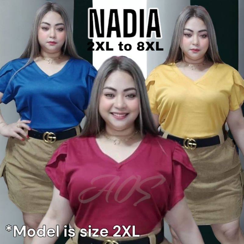 AOS Nadia Blouse Plus Size Fits Mall Quality 2XL to 8XL (up to 56" bustline) | Shopee Philippines