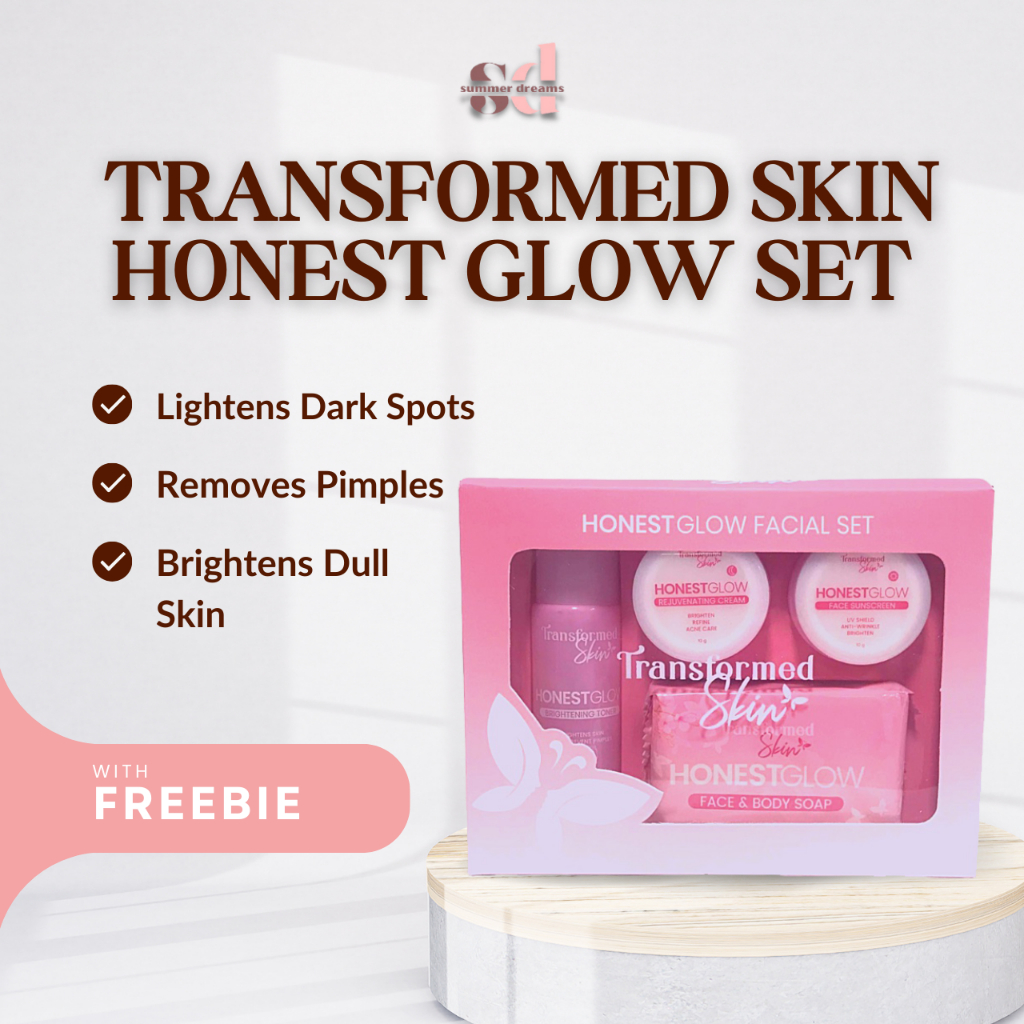 TRANSFORMED SKIN Honest Glow Facial Set 4in1 | Shopee Philippines