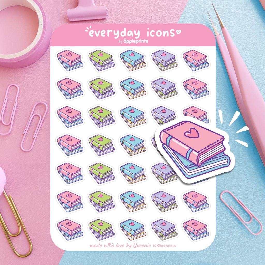 Read a Book Reminder Matte BuJo Planner Stickers - A53 | Shopee Philippines