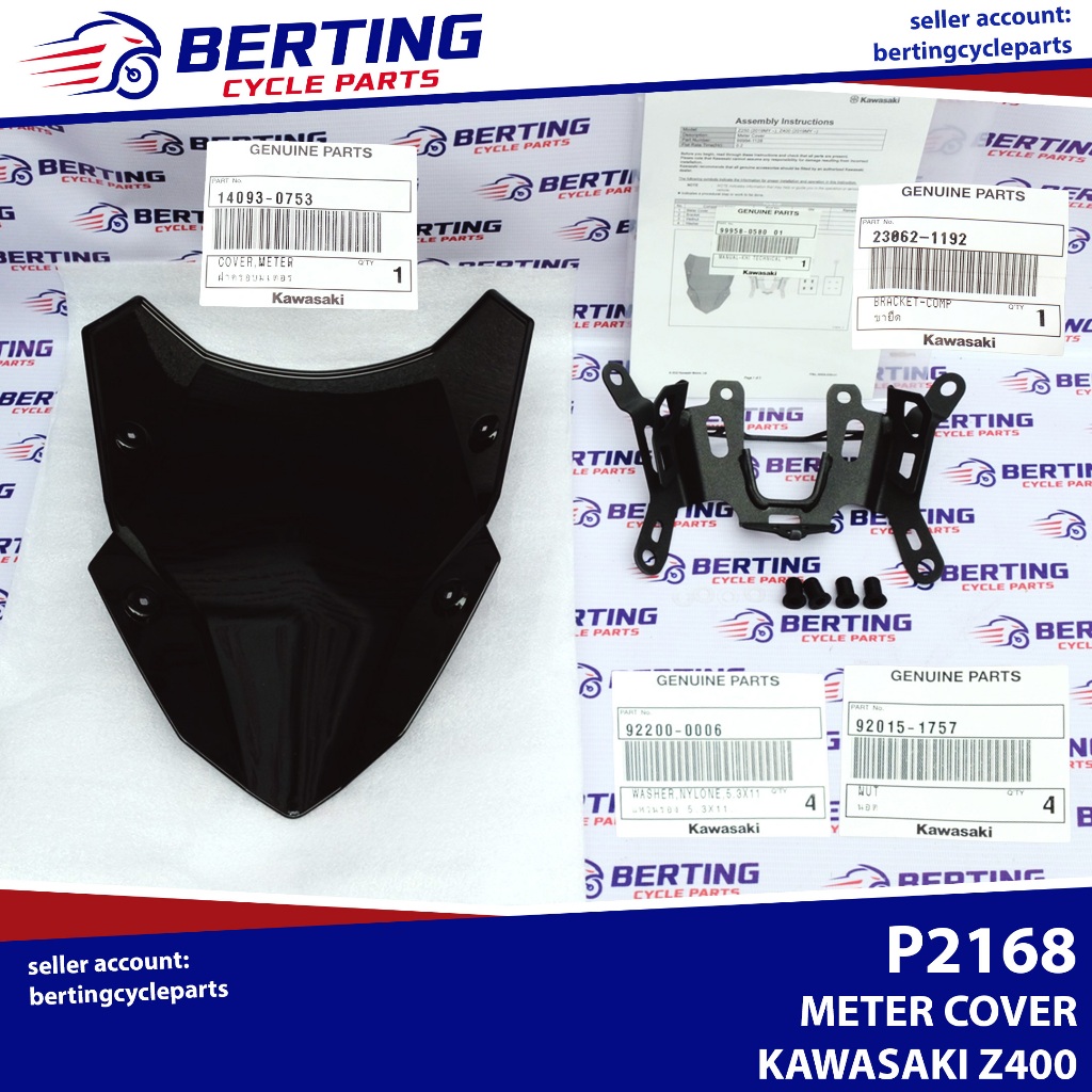 WINDSHIELD KIT COVER METER Kawasaki Ninja 400 Z400 Genuine 99994-1128 ...