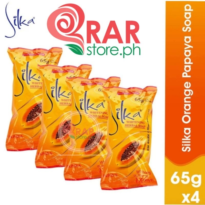 Silka Papaya Soap Orange 65grams ( 4 PCS) | Shopee Philippines