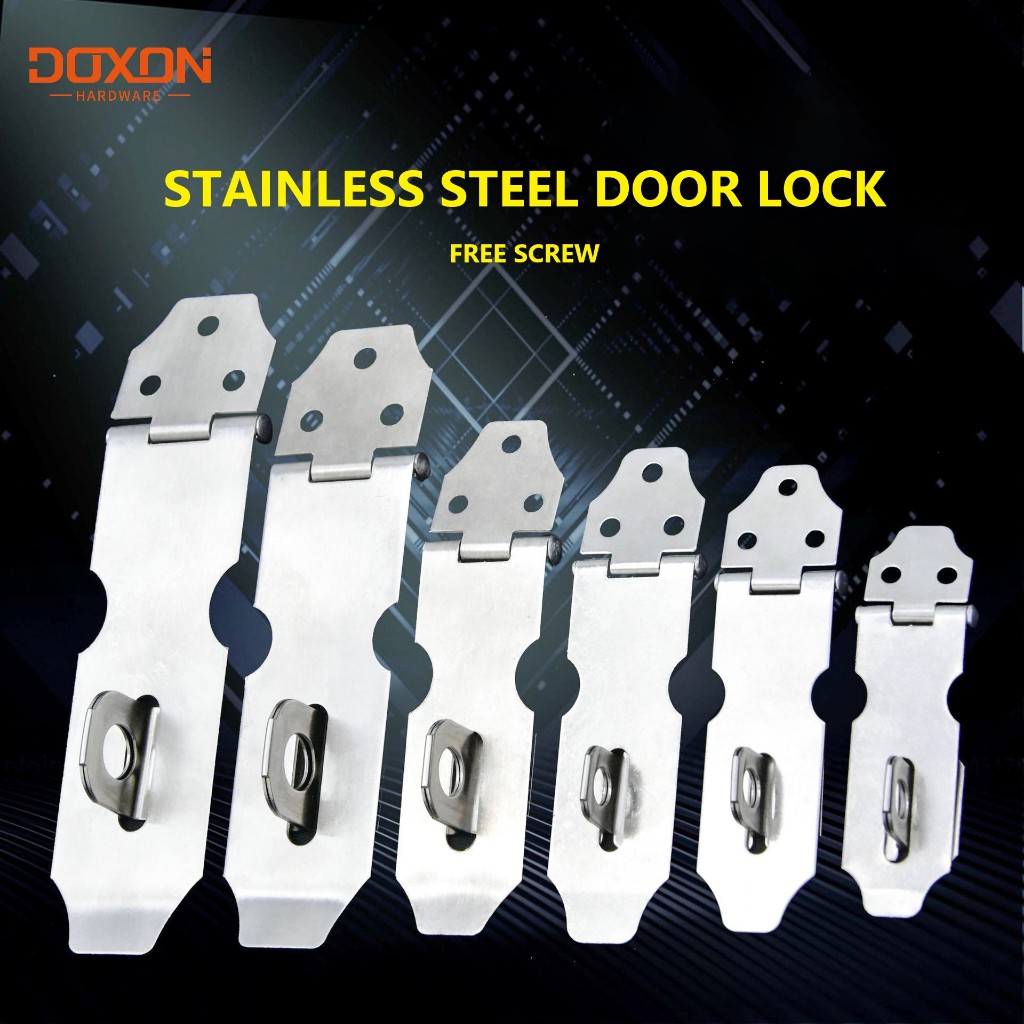 DOXON Stainless Steel Hasp Latch Lock Safety Lock Heavy Duty Padlock ...