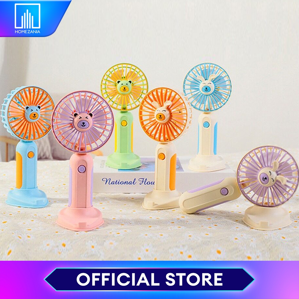 Home Zania Cute Candy Color Mini Portable Fan Handheld and USB ...